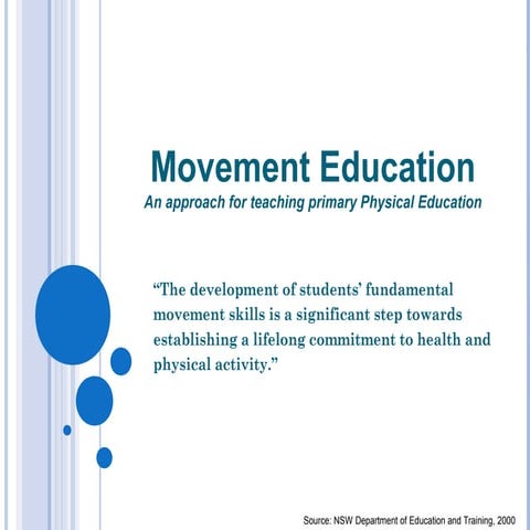 Movement education pdhpe | PPT | Physical Therapy | Wellness