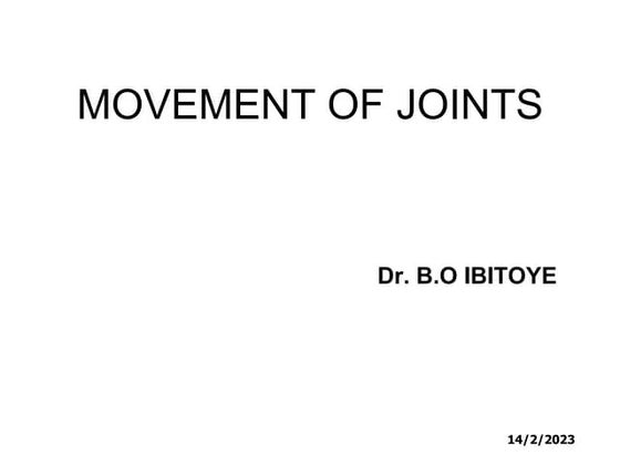 Joints | PPTX | Death, Injury, or Military Conflict | Sensitive Topics