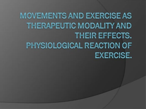 ACTIVE MOVEMENTS.ppt | Physical Therapy | Wellness