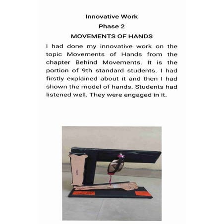 Movements of Hands Innovative Work Phase 2 | PDF