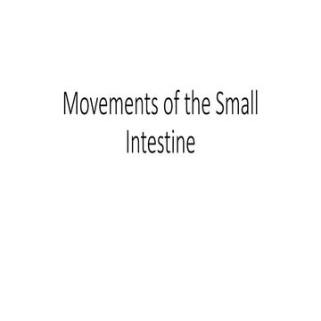 Movements of the small intestine | PPTX | Endocrine and Metabolic ...