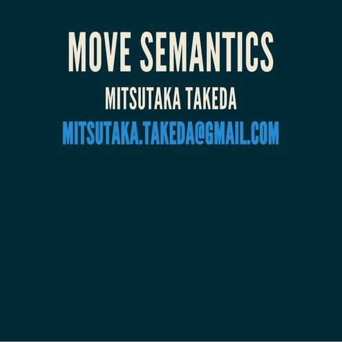 Move Semantics Ppt Free Download 