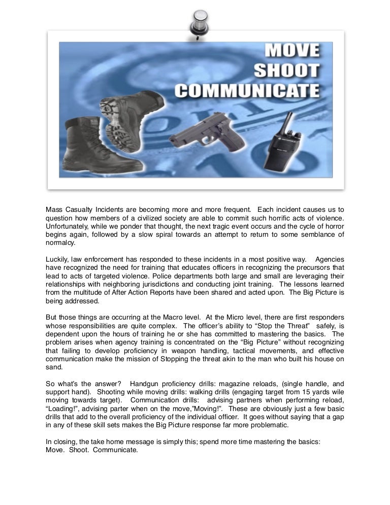 Move shoot communicate