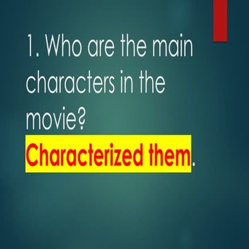 MOVIE ANALYSIS.plot setting characterizationpptx | PPTX