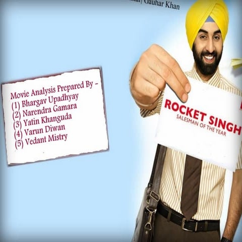Rocket singh - Movie Analysis Report | PPT