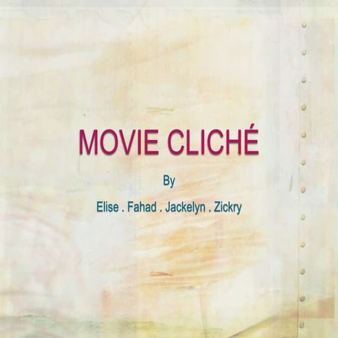 Movie cliche | PPTX
