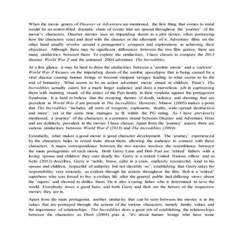 Movie Comparison Essay | DOCX | Movies | Entertainment