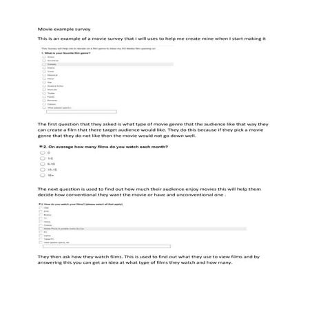 Movie example survey | DOCX