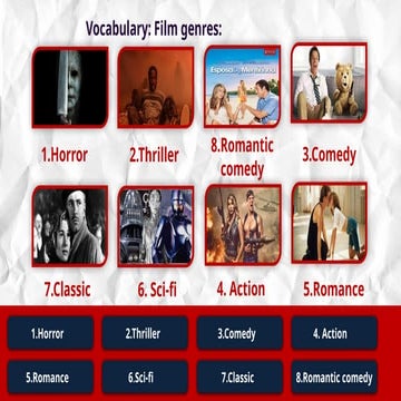 Slide Movie and series genres 8th grade.pptx