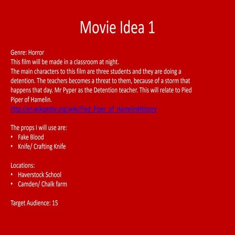 Movie ideas - OW | PPTX