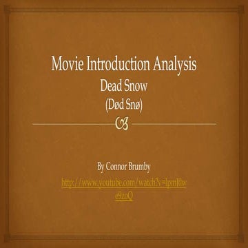 Movie introduction analysis | PPTX | Soundtracks, TV and Showtunes | Music