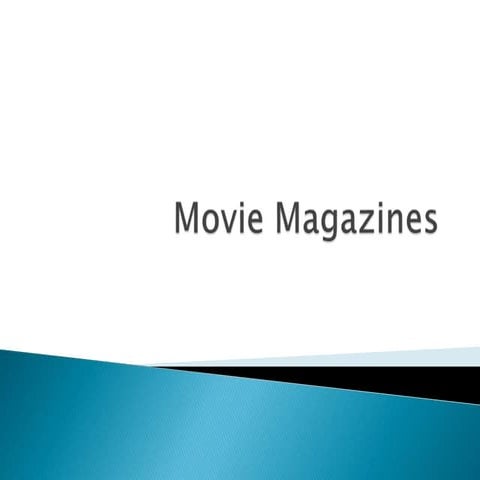 Movie magazine analysis | PPT