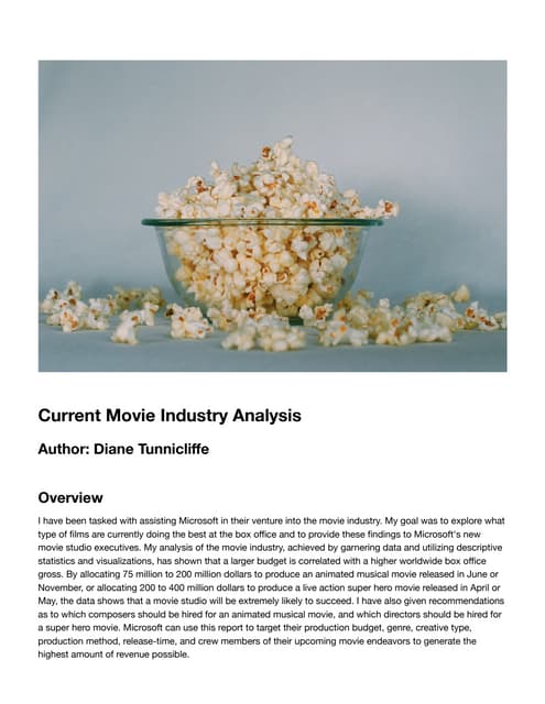 TMDb movie dataset by kaggle | PDF