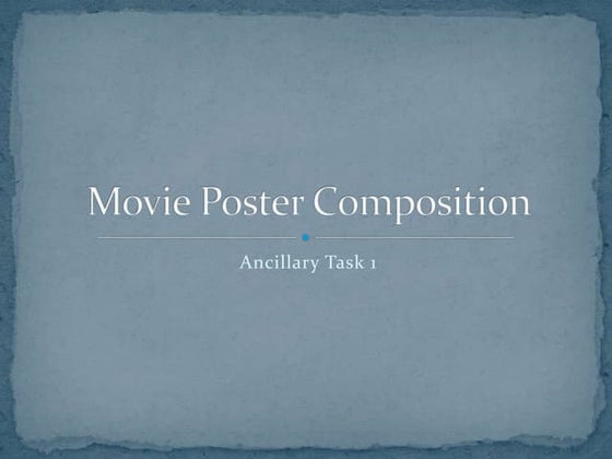 Composition of film posters | PPT