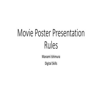Movie poster Presentation rules | PPT