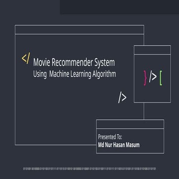 Movie Recommender System using Machine Learning NLP | PPTX