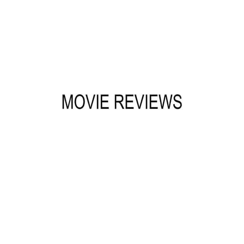 Movie reviews | PPT