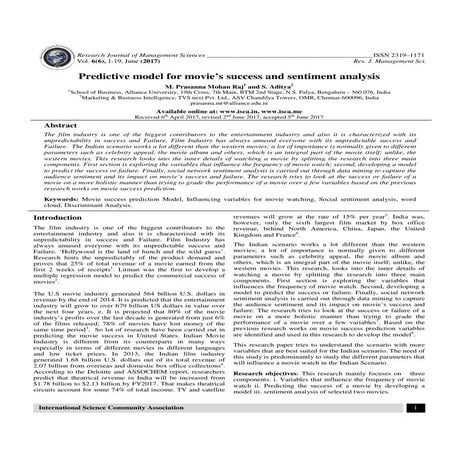 Predicting Movie Success Using Neural Network | PDF