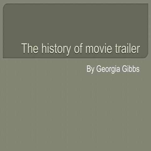 Movie trailers | PPTX