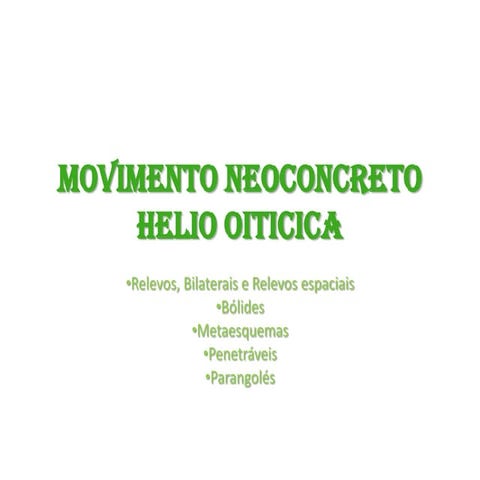 Movimento neoconcreto | PPTX