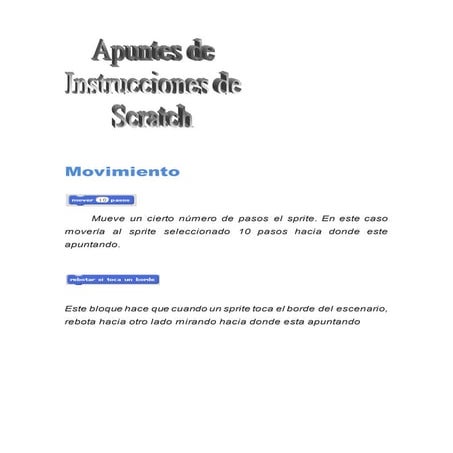 Instrucciones de scratch | PPTX