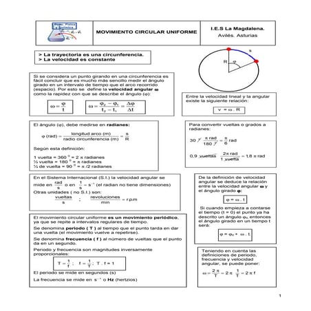 Movimiento circular uniforme | PDF | Physics | Science