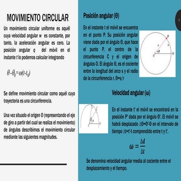 Movimiento circular uniforme | PPTX