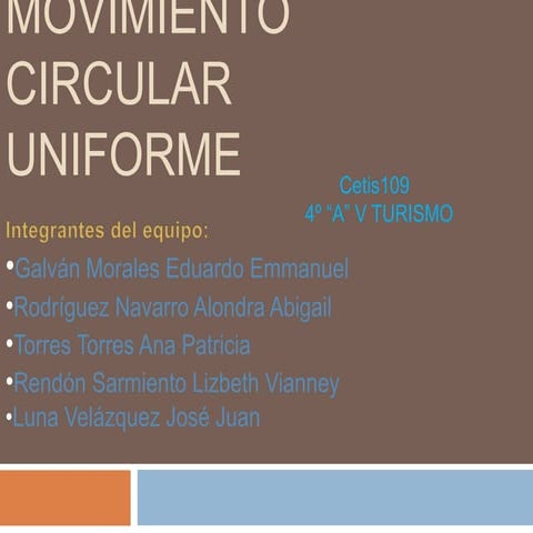 Movimiento circular uniforme (1) | PPTX