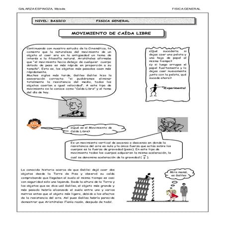 Movimiento de caída libre | PDF | Physics | Science