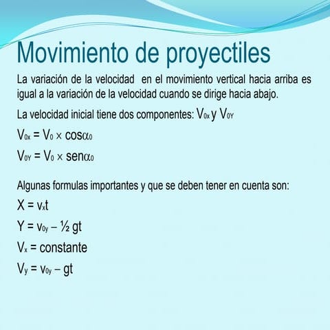 Movimiento de proyectiles | PPTX