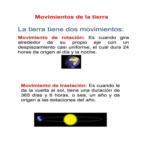 Movimientos de la tierra | PPT