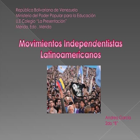 Movimientos independentistas latinoamericanos | PPTX