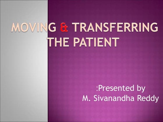 Positioning a patient | PPT