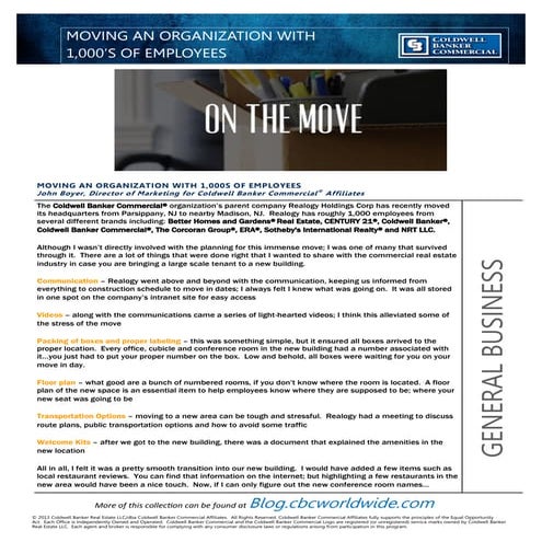 Moving an organization with 1000s of employees | PDF