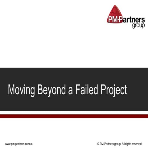 Moving beyond a failed project | PDF