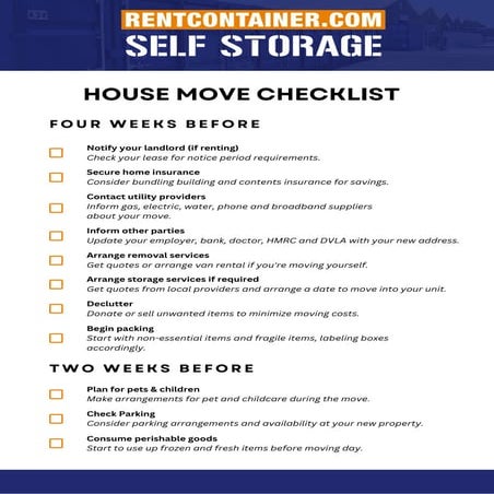 House Move Checklist | PDF
