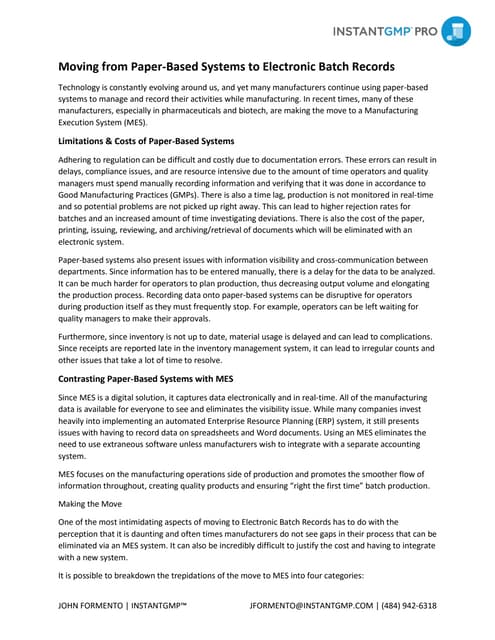 InstantGMP Compliance Series - Facility Design | PPT