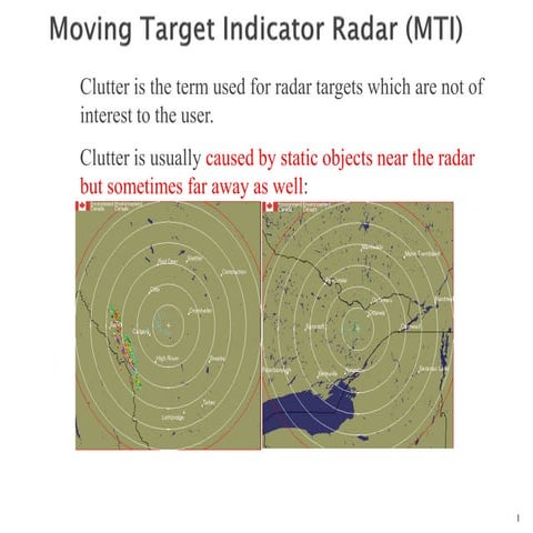 Moving Target Indicator Radar Mti Pptx Digital Audio Computer