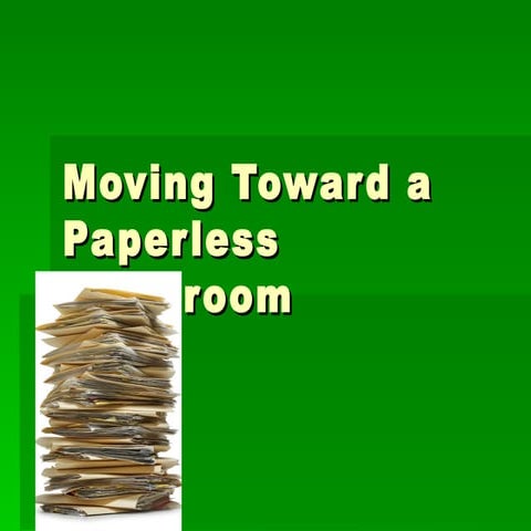 Moving toward a paperless classroom | PPT | Desktop Publishing ...