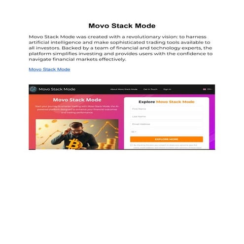 Movo Stack Mode was created with a revolutionary vision. | DOCX