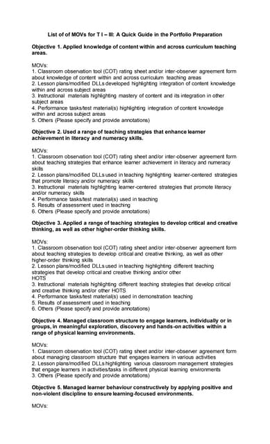 Annotation template for COT Proficient teacher.doc | Educational ...