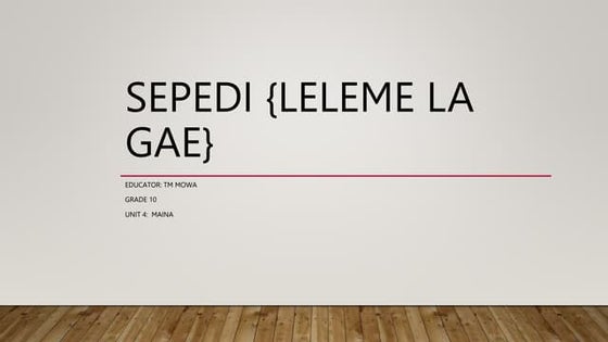 Sepedi Leleme la gae paper 1 (Maamanyi). Dibopego le melao ya tšhomišo ...