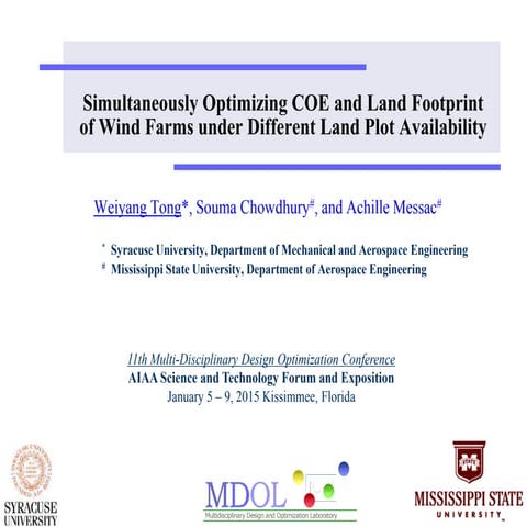 Multi Objective Windfarm Optimization Simultaneously Optimizing Coe And Land Footprint Of Wind