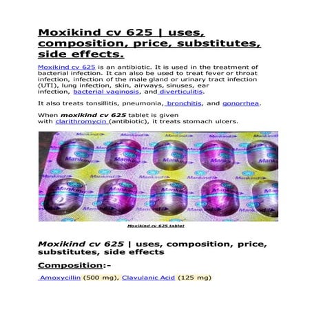 Moxikind cv 625 tablet | DOCX