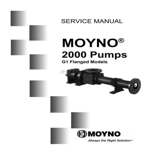 Moyno 2000 pumps service manual (g1) | PDF