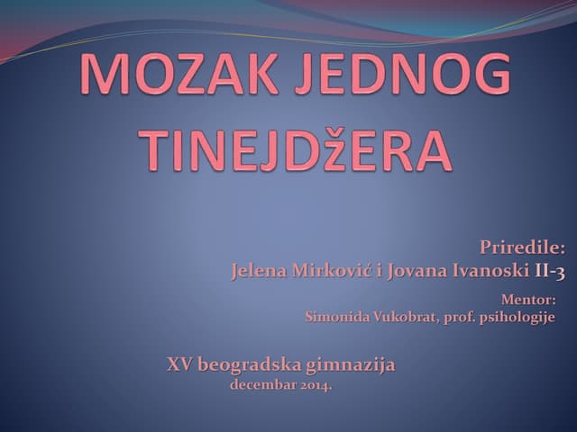 Pubertet i adolescencija | PPTX