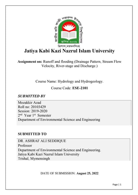 DRAINAGE PATTERNS . | PDF