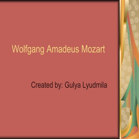 Wolfgang Amadeus Mozart | PPT