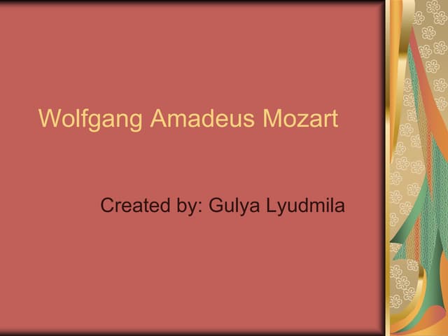 Wolfgang Amadeus Mozart | PPT