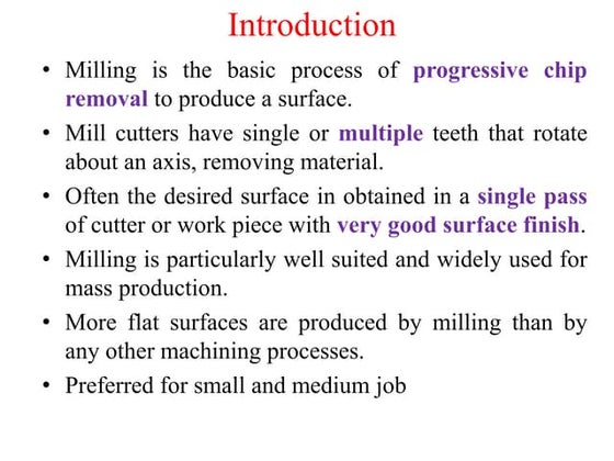 classification and nomenclature of Milling cutter | PPTX